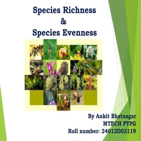 Species Richness and Evenness power point presentation of microbiology ...