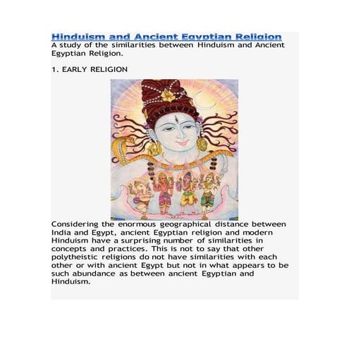 Specific data for the hinduism and ancient egyptian religion | DOCX