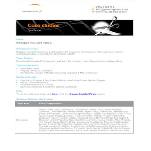 Case Study - Specification | PDF