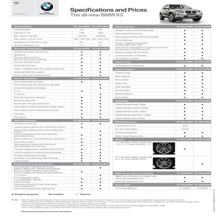 Specification Sheet The new BMW X3.pdf