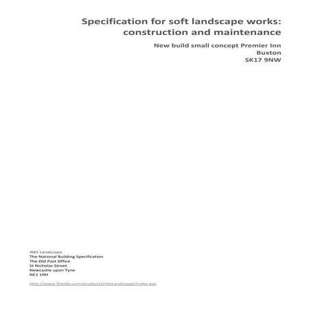 Specification for soft landscape works | PDF