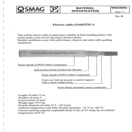 SMAG Flexible Cable Specifications | PDF