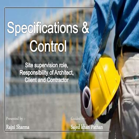 Specifications & control | PPT