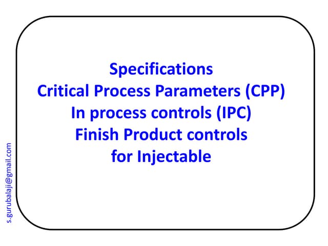 CMA-CPP-CQA for oral solid dosageform | PPTX