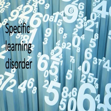 Specific learning disorder in DSM-V-TR pptx | PPTX