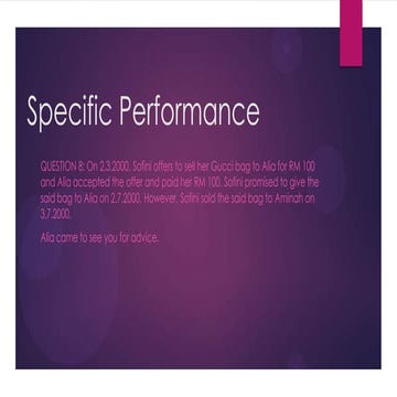 Specific performance | PPTX