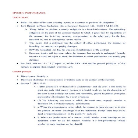 Specific performance | DOCX