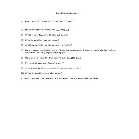 General Questionnaire | DOCX