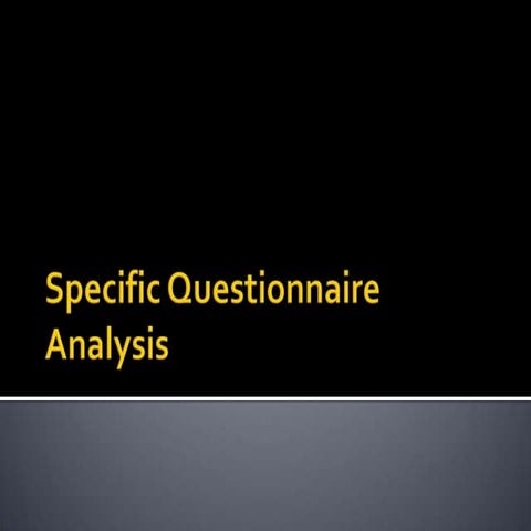 Questionnaire analysis | PPTX