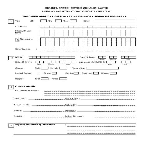 Specimen application trainee_asa | PDF