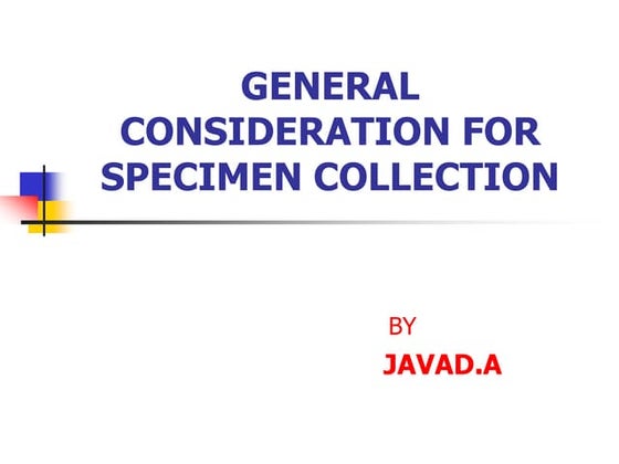 Specimen collection | PPT