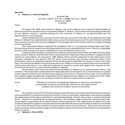 Rule 78 LETTERS TESTAMENTARY AND OF ADMINISTRATION WHEN AND TO WHOM ...