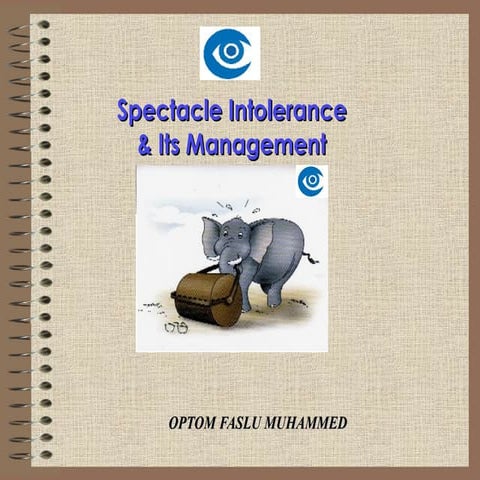 Spectacle intolerance | PPT