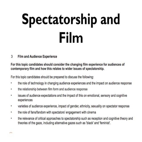 Spectatorship pp | PPT