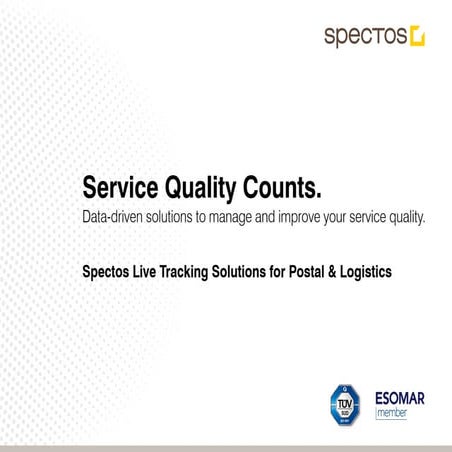 Spectos Live Tracking Solutions for Postal & Logistics | PPT