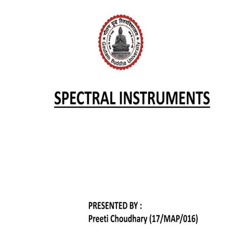 Spectral instruments | PPT