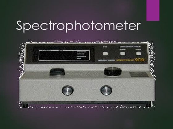 Calibration of uv visible spectrophotometer | PPTX | Chemistry | Science