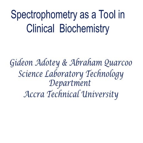 Spectrophotometry-2023 (1) presentation. | PPT