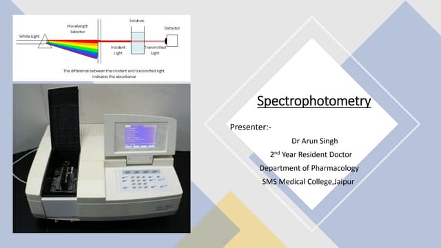Uv visible spectrophotometer | PPT
