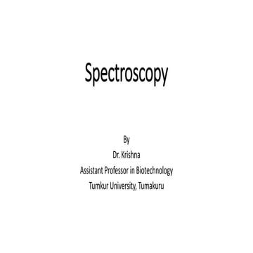 Spectroscopy | PPT