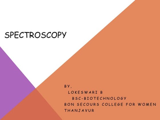 Introduction To Spectroscopy | PPT