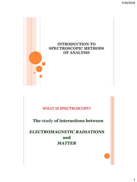 introduction to spectroscopy | PPT