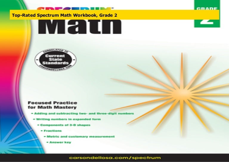 Top-Rated Spectrum Math Workbook, Grade 2