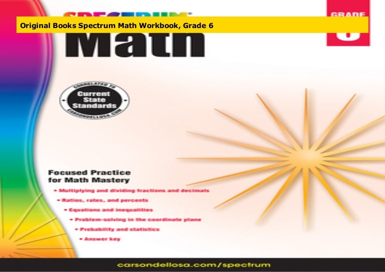 Original Books Spectrum Math Workbook Grade 6 original-books-spectrum-math-workbook-grade-6