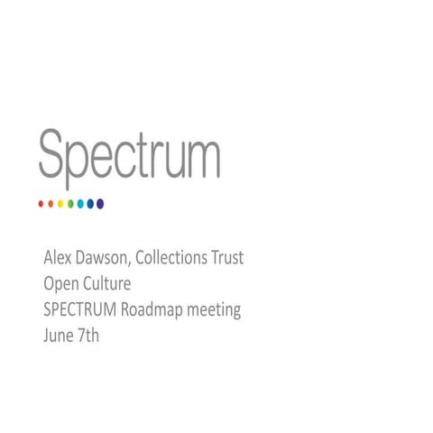 SPECTRUM Roadmap by Alex Dawson | PPTX