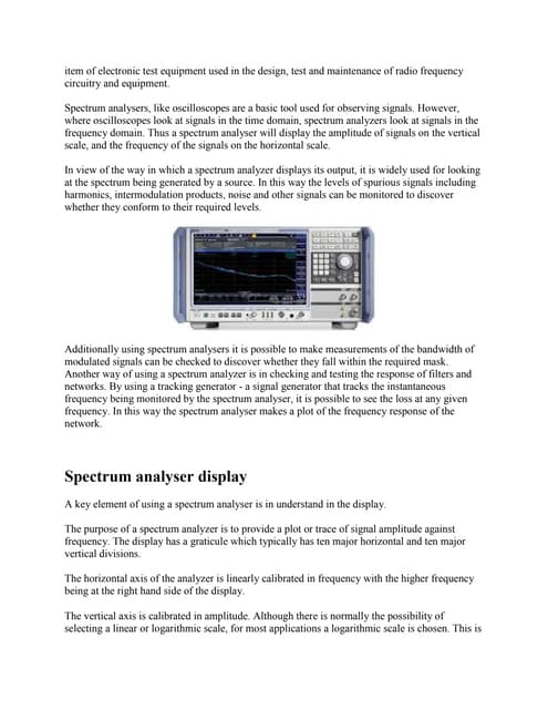 spectrum analyzer | PPTX
