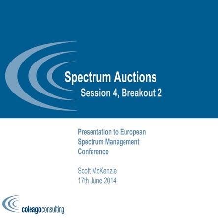 Spectrum Auctions_June 2014 | PPT