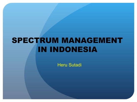 Advanced Spectrum management Final Project | PPTX | World/International ...