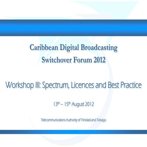 Spectrum Licences and Best Practice | PPT