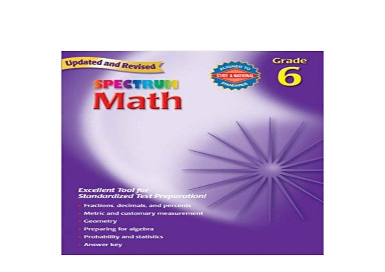 BOOK TEXTBOOK LIBRARY Spectrum Math Grade 6 Revised Edition Full Pag book-textbook-library-spectrum-math-grade-6-revised-edition-full-pag
