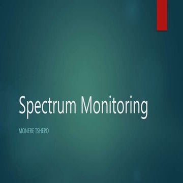 Spectrum monitoring | PPTX