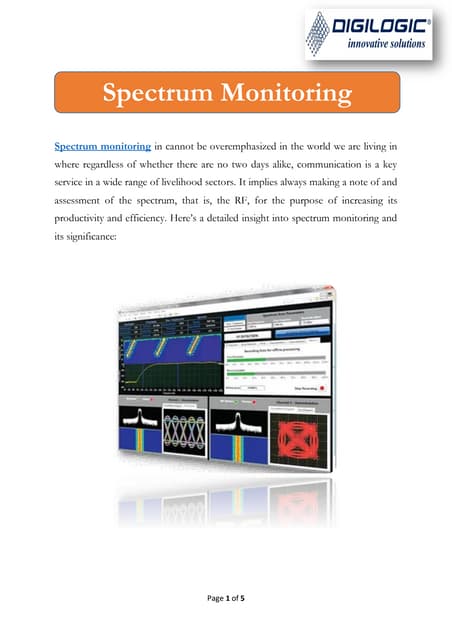 Spectrum monitoring | PPTX