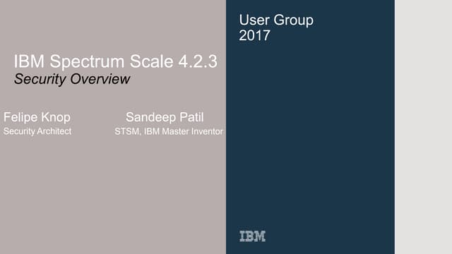 Ibm Spectrum Scale Security Pptx Cloud Computing Internet