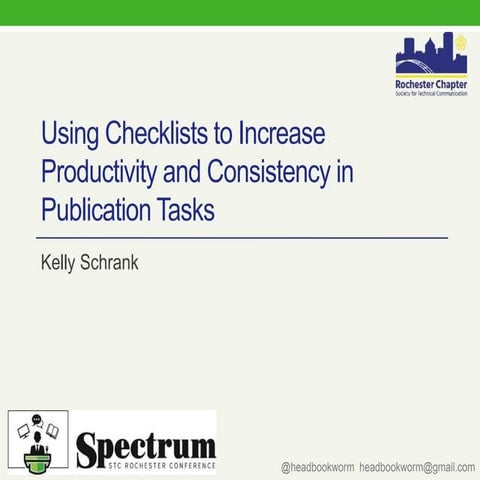 Using Checklists to Increase Productiviity and Consistency in ...