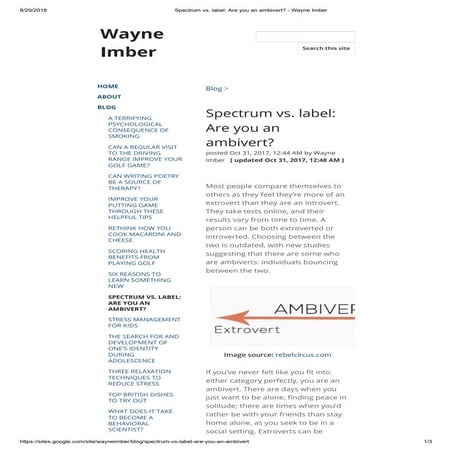 Spectrum vs label are you an ambivert | PDF