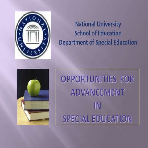 Opportunities for Advancement in Special Education | PPTX