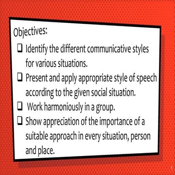 Speech styles | PPTX