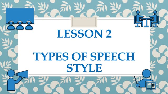 5 TYPES OF COMMUNICATIVE STYLES (MARTIN JOOS) | PPTX