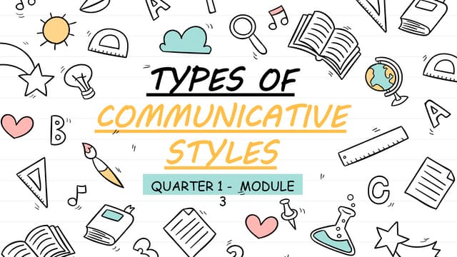 Communicative Style (Consultative Style) | PPTX
