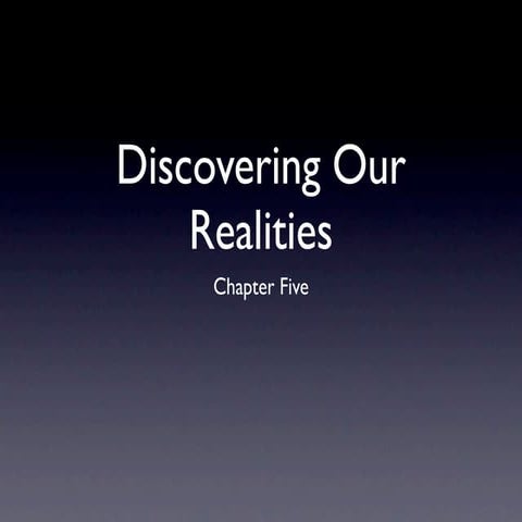 Speech 104 Discovering Our Realities | PPT