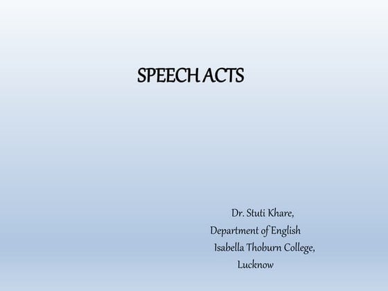 Types of speech act | PPT