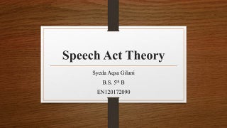 Speech Act Apologies | PPT