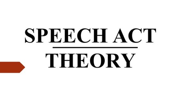 Types of speech act | PPTX