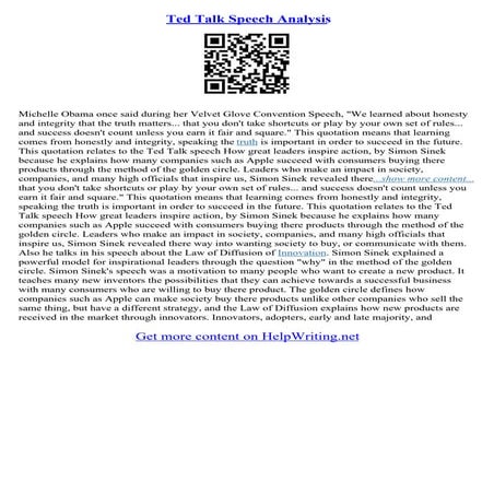 Speech Analysis Essay Pdf
