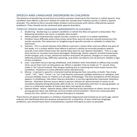 Speech and language disorders in children.pdf | Brain and Nervous ...