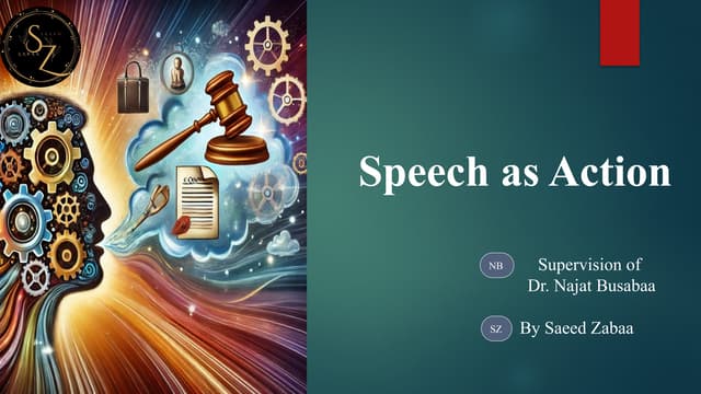 Speech Act Theory | PPTX